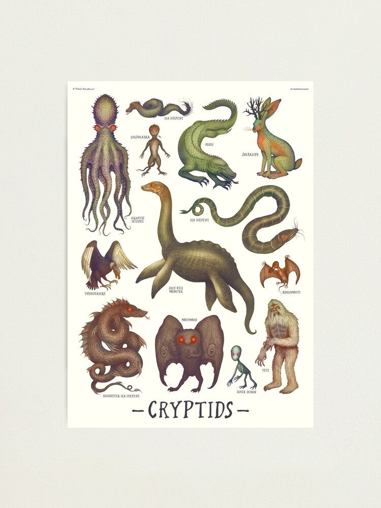 "Cryptids, Cryptozoology species" Photographic Print for Sale by vladimirsart | Redbubble