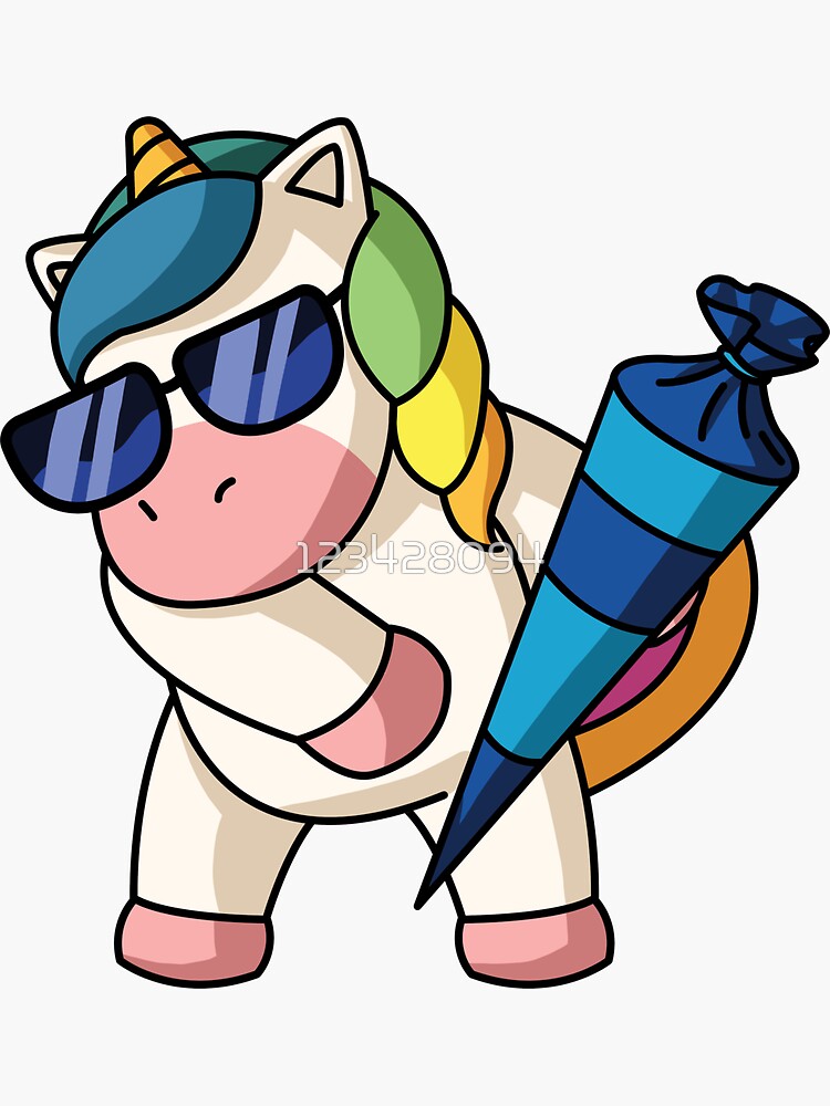 "Flossing Unicorn Floss Dance Zoo animals dancing" Sticker for Sale by ...