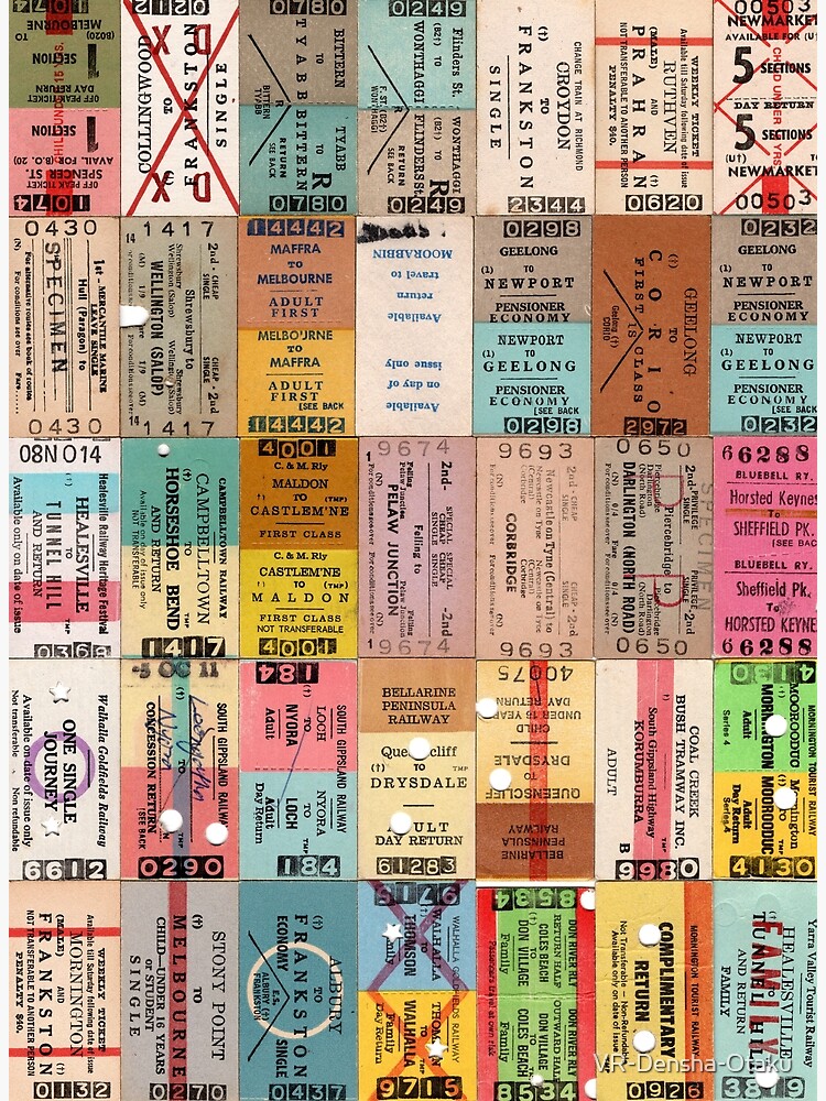 "A mixture of old Train Tickets (Lengthways)" Poster for Sale by VR ...