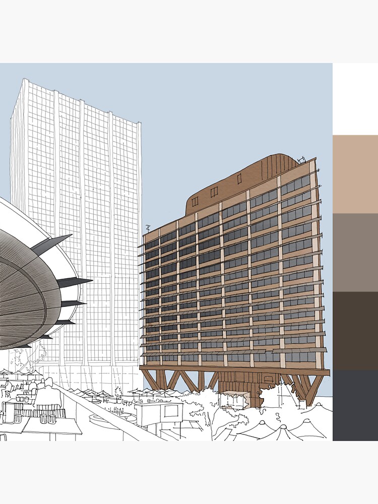 "caam: 10 squared series - australia square plaza building" Sticker for ...