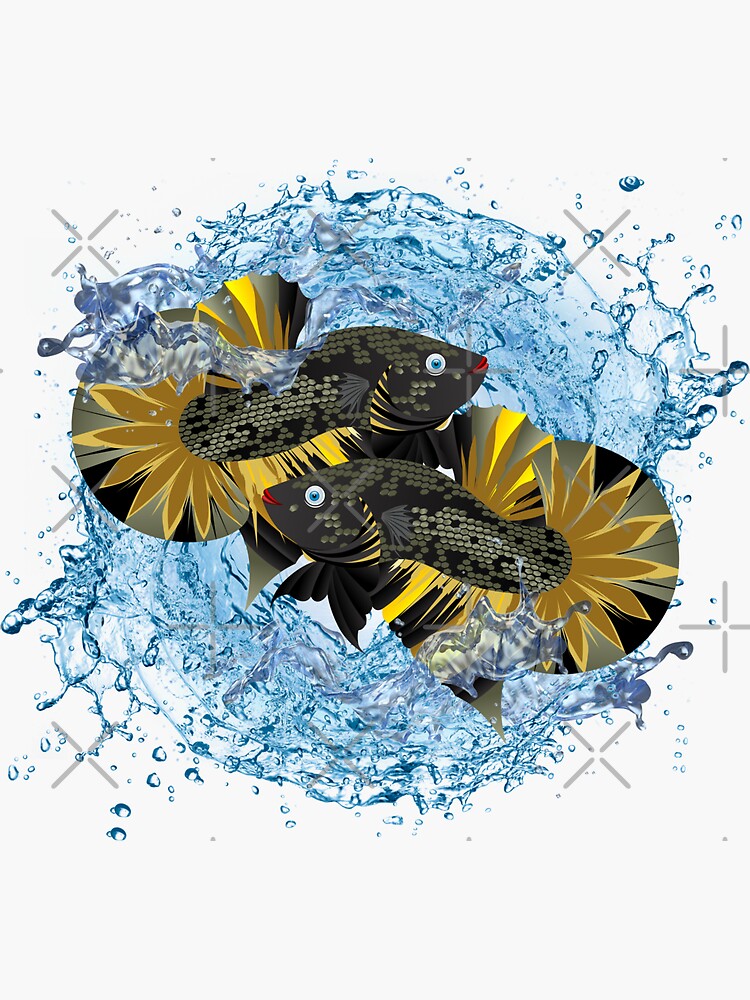 "Avatar Copper Gold Betta Fish" Sticker for Sale by InraezPROJECT ...