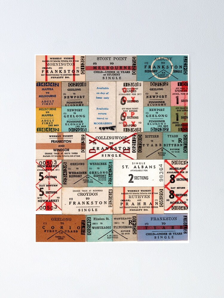 "Victorian railway Train tickets" Poster for Sale by VR-Densha-Otaku ...