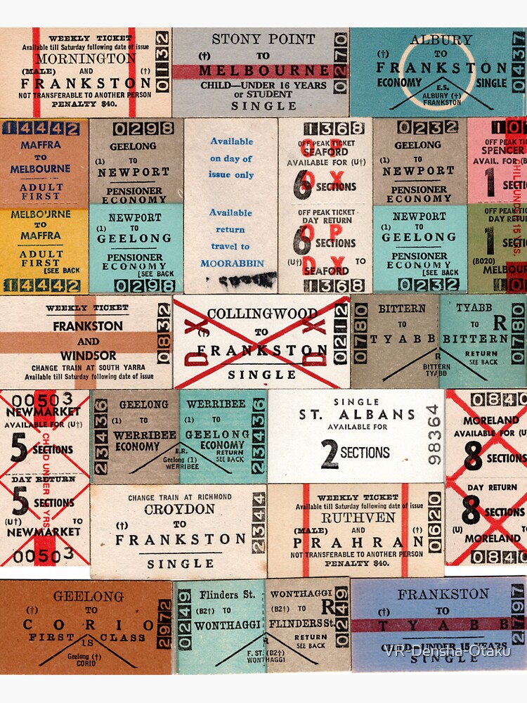 "Victorian railway Train tickets" Sticker for Sale by VR-Densha-Otaku ...