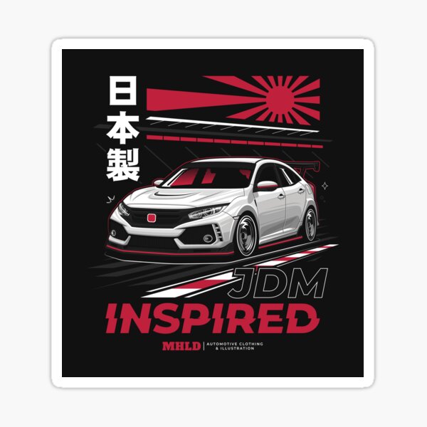 "Civic Type R Sport Car Illustration" Sticker for Sale by mohalldi ...