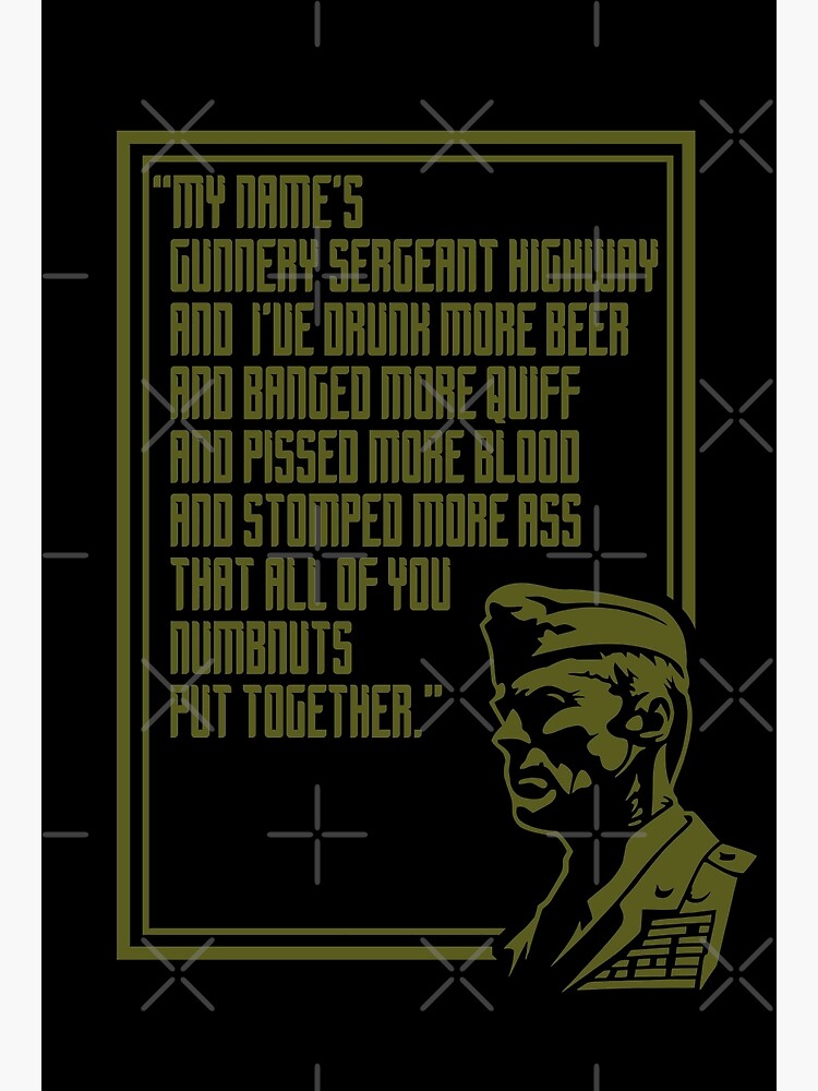 Heartbreak Ridge - Gunnery Sergeant Thomas Highway Premium Matte ...