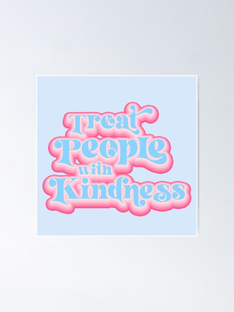 "Harry Styles' 'Treat People with Kindness' in pink / blue" Poster for ...