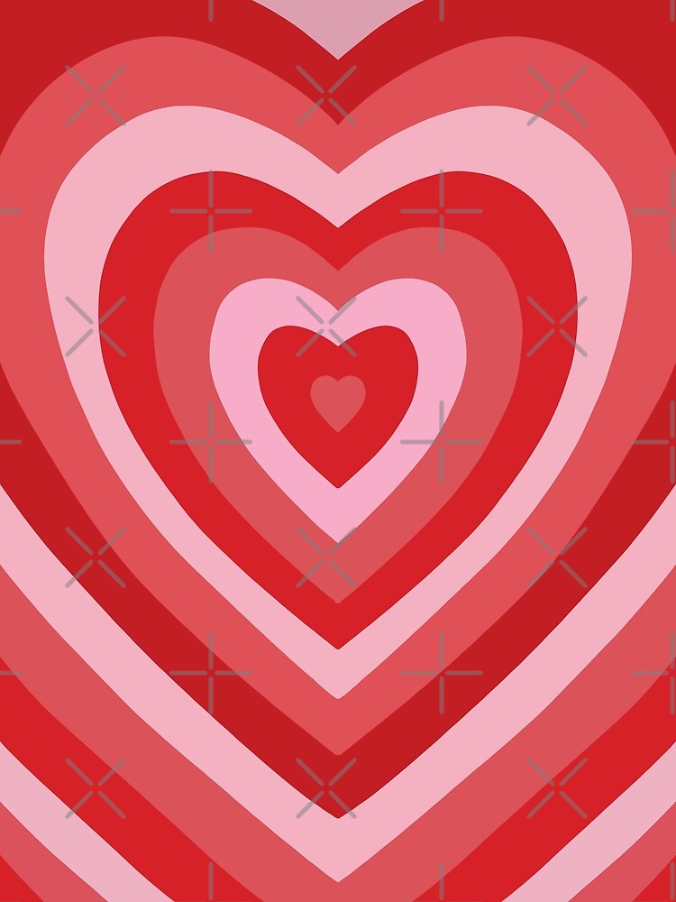 "Retro Heart Aesthetic Red Colour Trending " Poster by SoniyaDraws ...