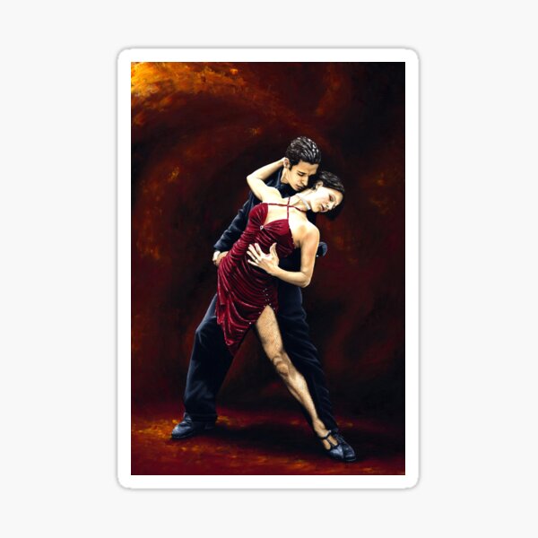 "The Passion of Tango" Sticker for Sale by Richard Young | Redbubble