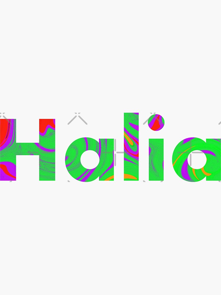 "Halia Custom name" Sticker for Sale by ReniCreative | Redbubble