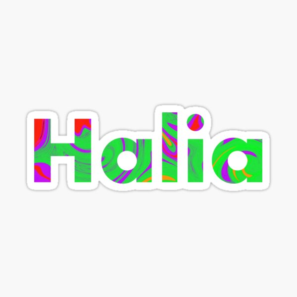 "Halia Custom name" Sticker for Sale by ReniCreative | Redbubble