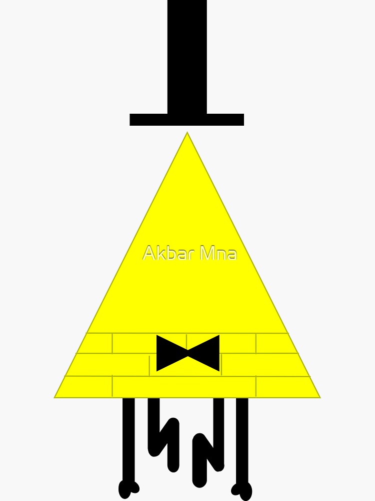 "Bill Cipher Minimalist Design" Sticker by AkbarMna | Redbubble