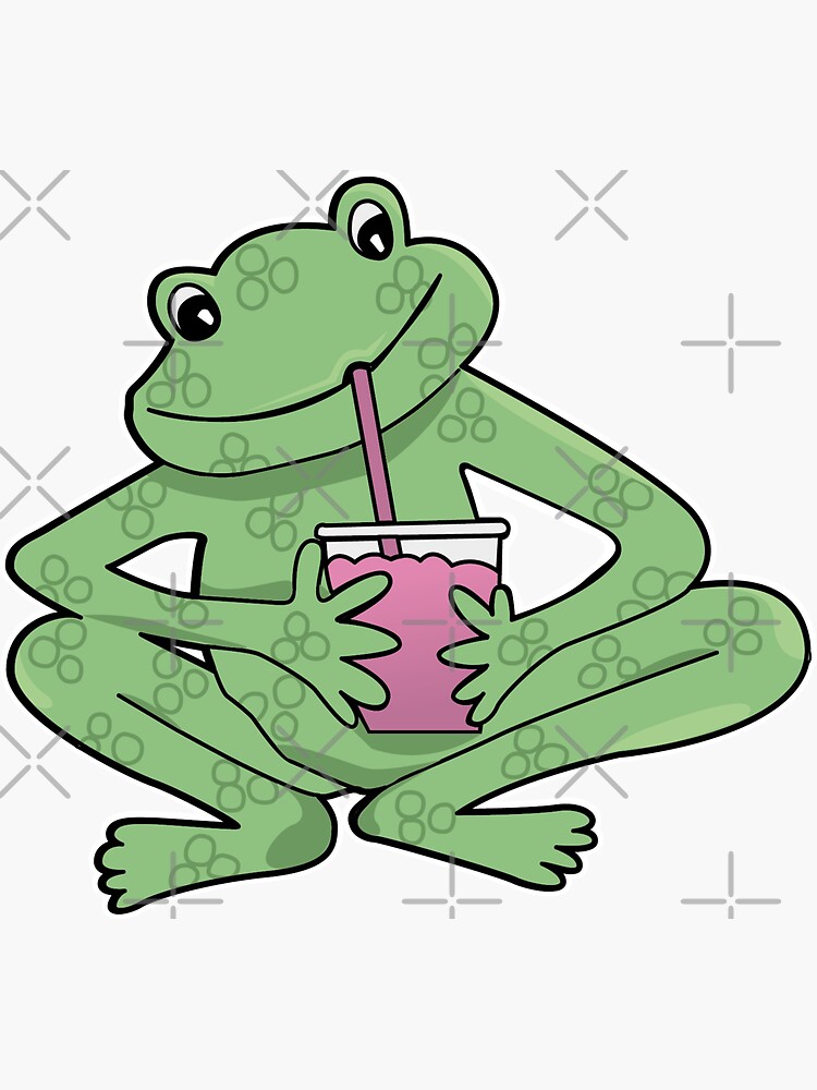 "Milkshake frog sticker" Sticker for Sale by rampad1 | Redbubble