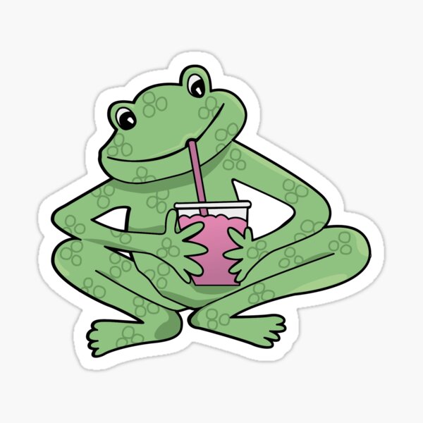"Milkshake frog sticker" Sticker for Sale by rampad1 | Redbubble