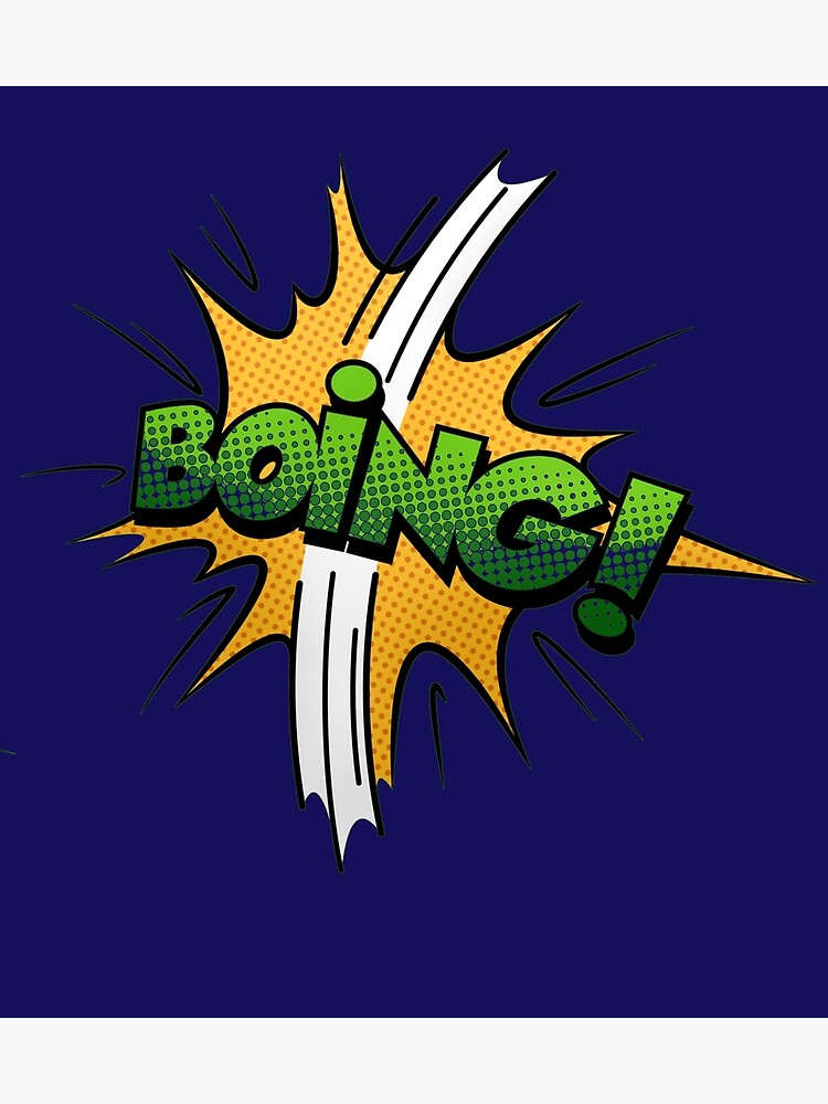 "BOING Comic Halftone Speech Bubbles Frame Comic Hero Pow" Poster for ...