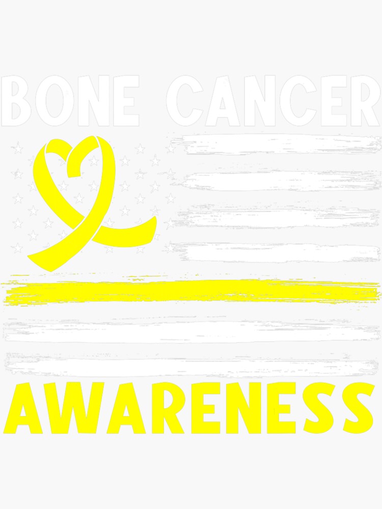"American Flag Bone Cancer Awareness" Sticker for Sale by ErinCooke ...