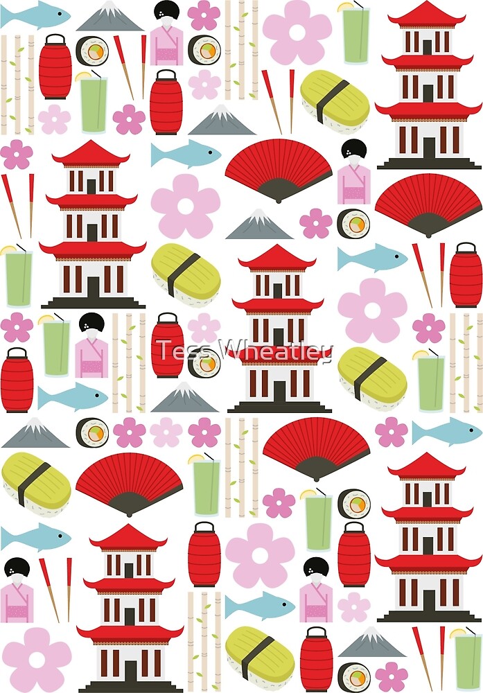 "Tokyo Pattern" by Tess Wheatley | Redbubble