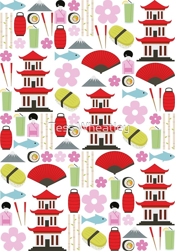 "Tokyo Pattern" by Tess Wheatley | Redbubble