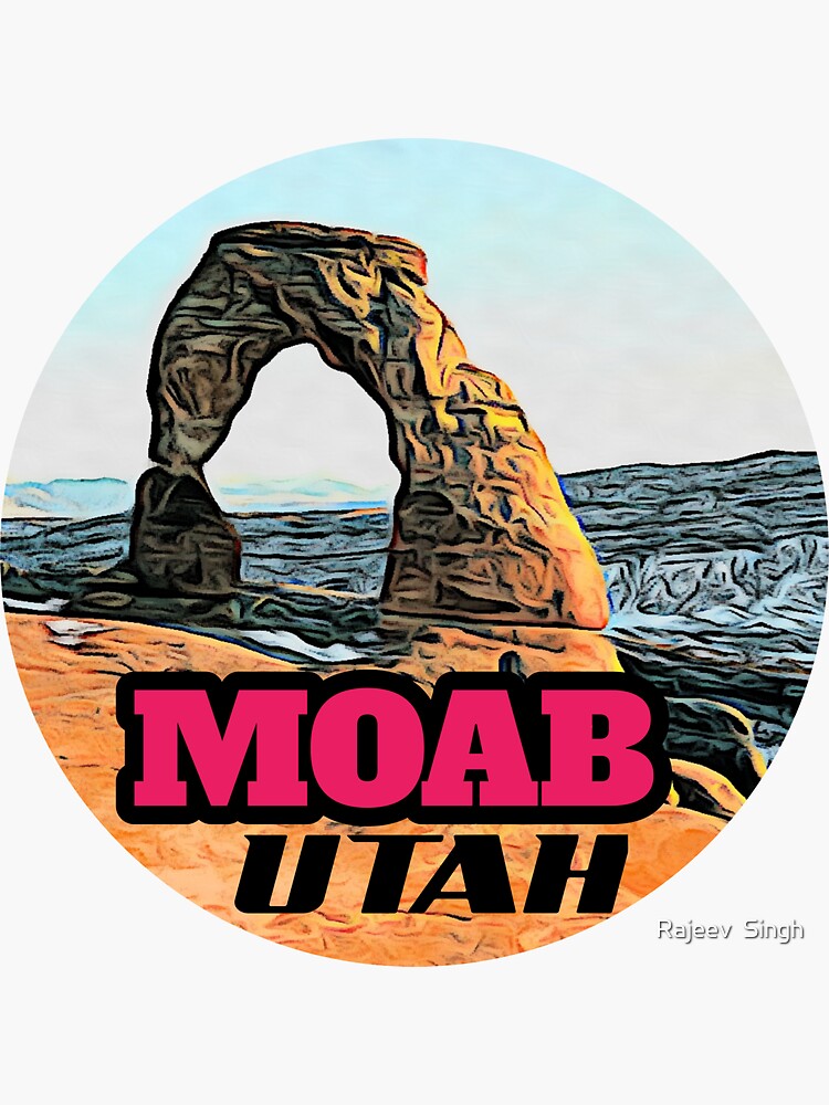 "Moab utah" Sticker for Sale by Rajeev5025 | Redbubble