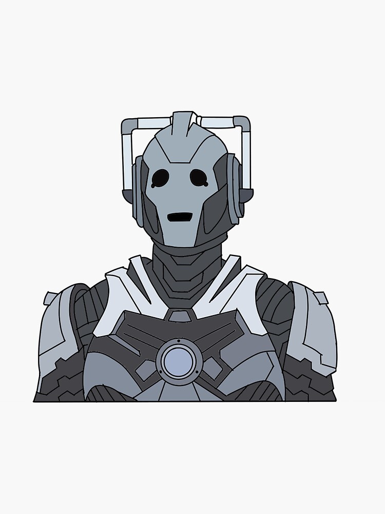 "Cyberman " Sticker by georgia-rkh | Redbubble