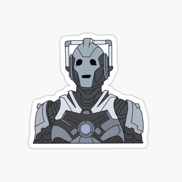 "Cyberman " Sticker by georgia-rkh | Redbubble