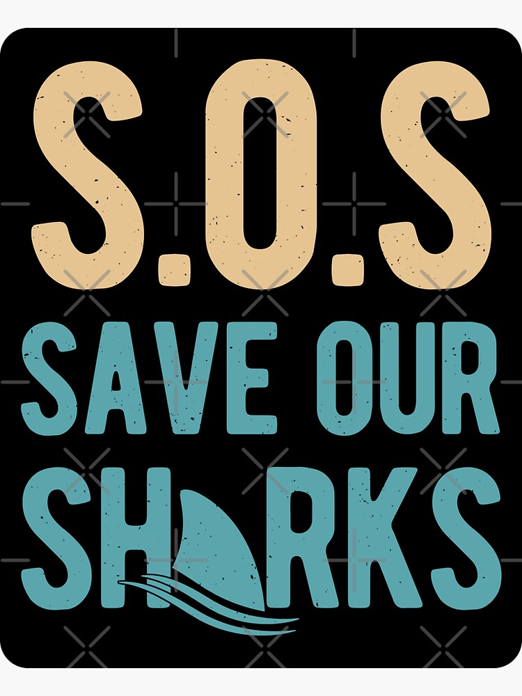 "Save Sharks" Sticker for Sale by artworkbyrihen | Redbubble