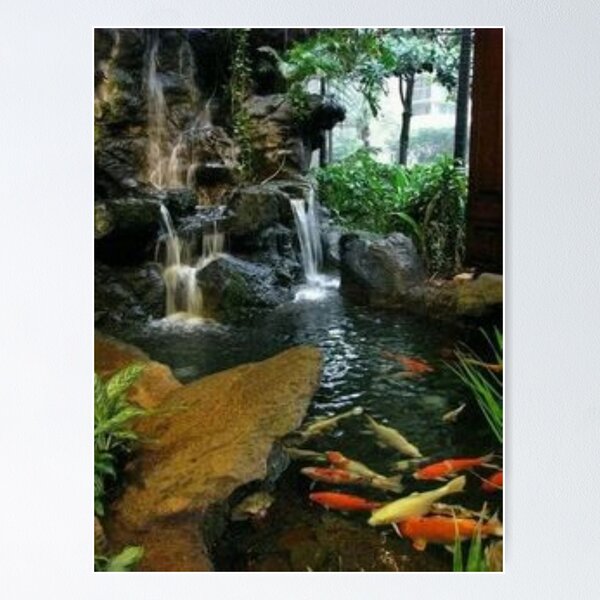 "Wonderful fish pond." Poster for Sale by Lan thi Nguyen | Redbubble