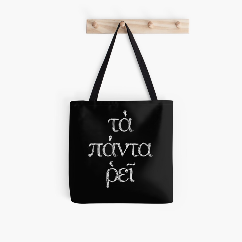 ""Panta Rhei" Everything Flows Heraclitus Quote" Tote Bag for Sale by ...