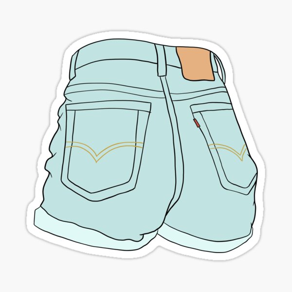 "Denim Shorts" Sticker by Harleyeileen | Redbubble