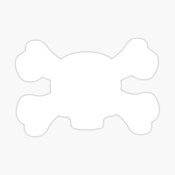 "Simple White Crossbones Skull" Sticker for Sale by XOOXOO | Redbubble