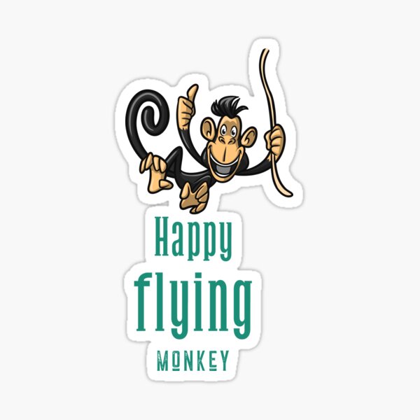"Flying Monkey" Sticker for Sale by AyasArt | Redbubble