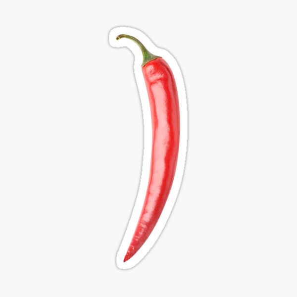 "Red chili pepper" Sticker for Sale by 6hands | Redbubble