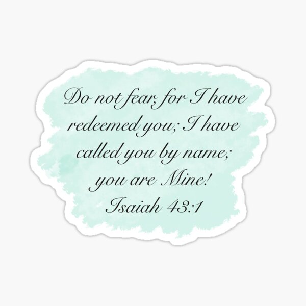 "Bible Verses Sticker, Isaiah, Bible Quote, Faith, Christian Stickers ...