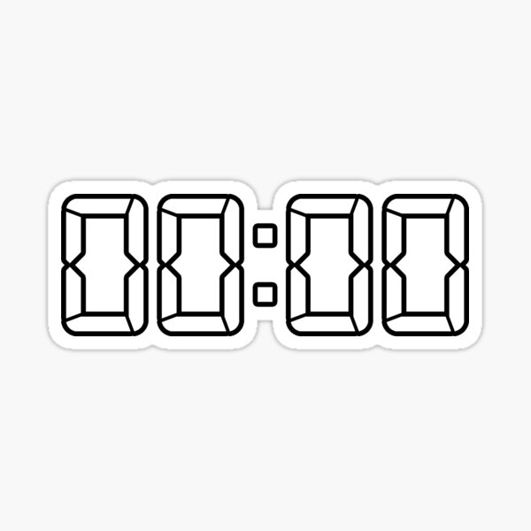 "DIGITAL CLOCK" Sticker by kokostore61 | Redbubble