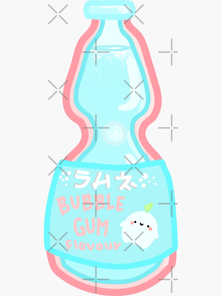 "Aesthetic Kawaii Japanese Ramune Bubblegum soda" Sticker by GLwithUs ...