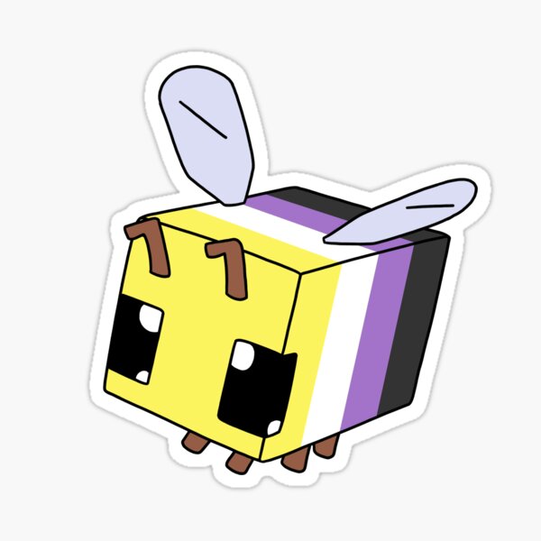 "Cute Minecraft Pride Bee Non binary" Sticker for Sale by ...