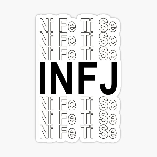 "INFJ Wave Print" Sticker by DynamicaDesigns | Redbubble