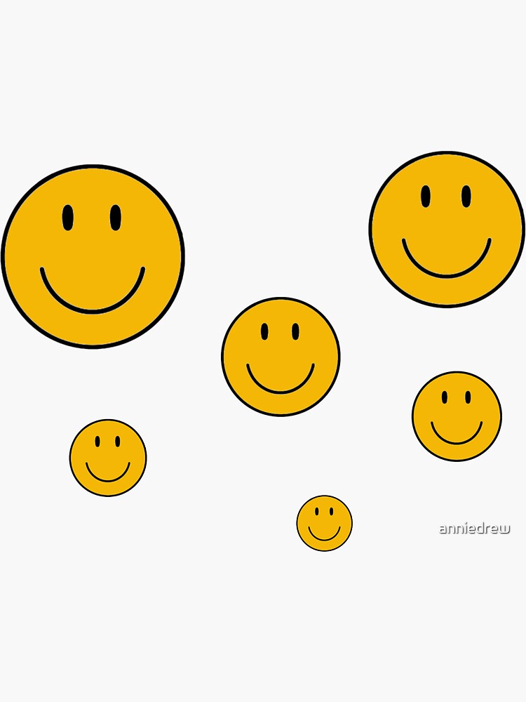 "Smiley face sticker pack" Sticker by anniedrew | Redbubble