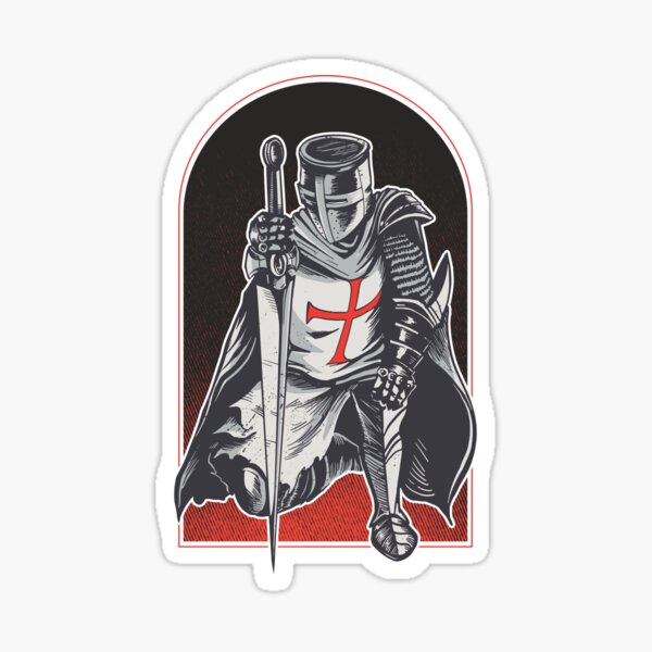 "Templar Knight Illustration" Sticker by infleims | Redbubble
