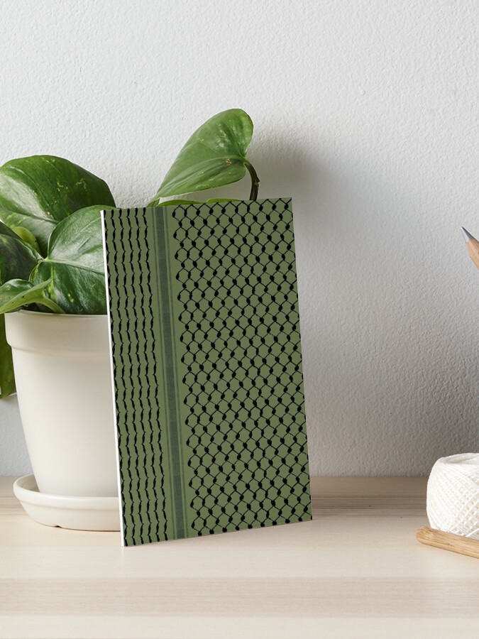 "Palestinian Hatta Kufiya Folk Pattern #2-Olive Green, Palestine Arabic ...