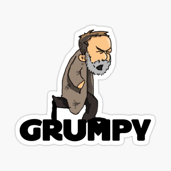"Grumpy" Sticker for Sale by martoons01 | Redbubble