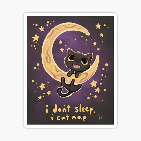 "Cat Nap" Sticker for Sale by chibijoey | Redbubble
