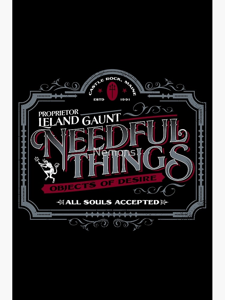 "Needful Things" Poster for Sale by Nemons | Redbubble