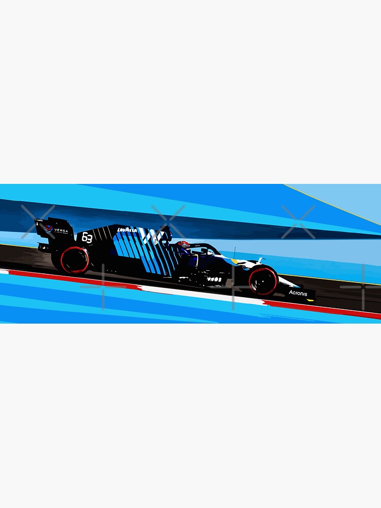 "George Russell 63 Williams 2021" Sticker for Sale by Speedbirddesign ...