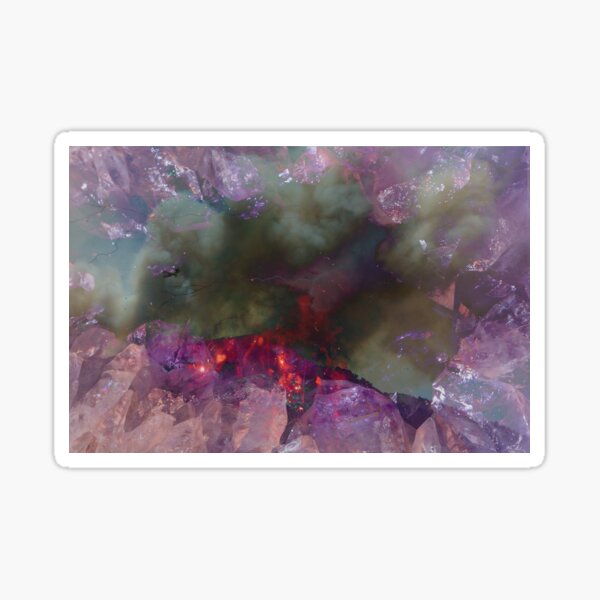 "Psychedelic Trippy Crystal Storm Volcano Eruption Scenery Landscape ...