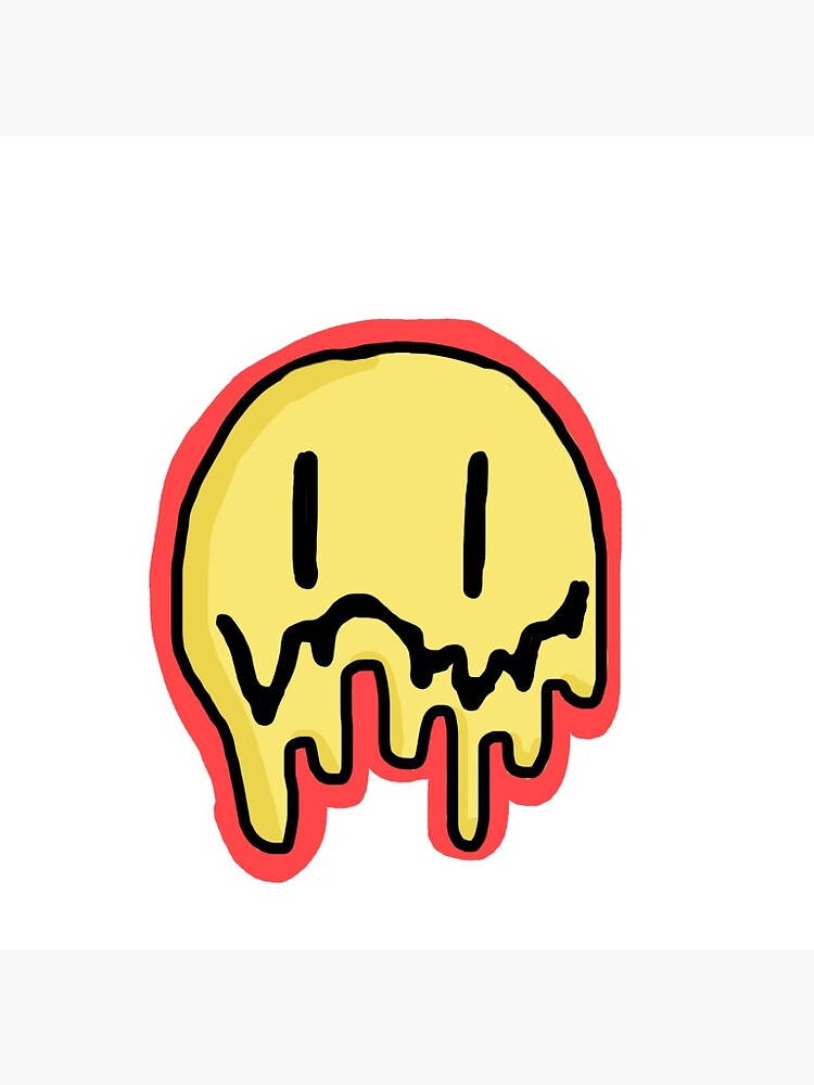 "drippy smiley face" Sticker for Sale by Jorja-Grace | Redbubble