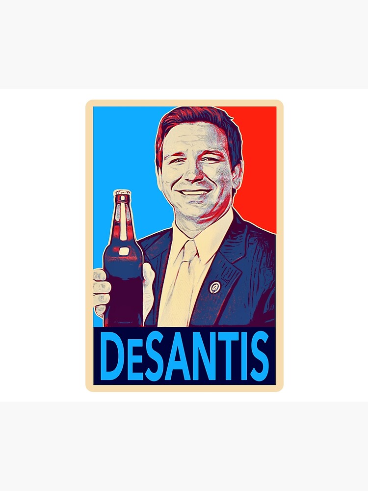 "Funny Governor Ron DeSantis HOPE Poster Beer Parody" Throw Blanket for ...