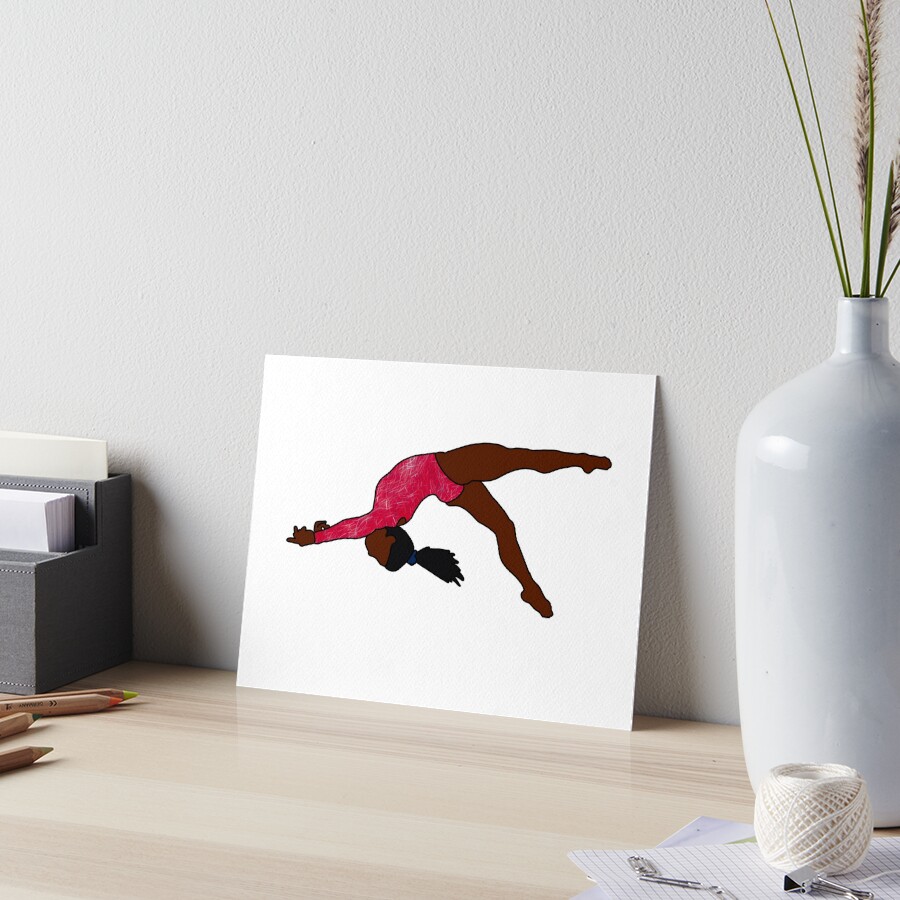 "Simone Biles Gymnastics Drawing" Photographic Print for Sale by ...