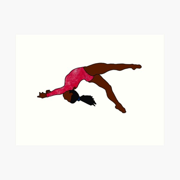 "Simone Biles Gymnastics Drawing" Art Print for Sale by GrellenDraws ...