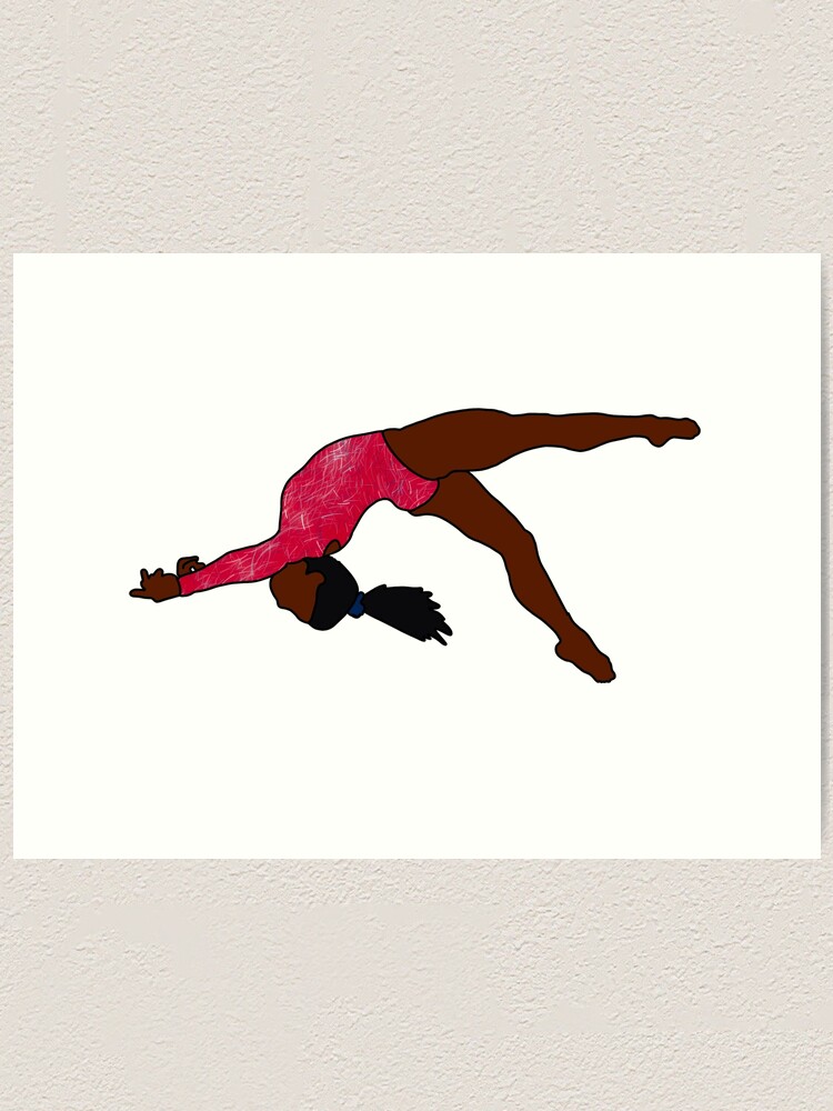 "Simone Biles Gymnastics Drawing" Art Print for Sale by GrellenDraws ...