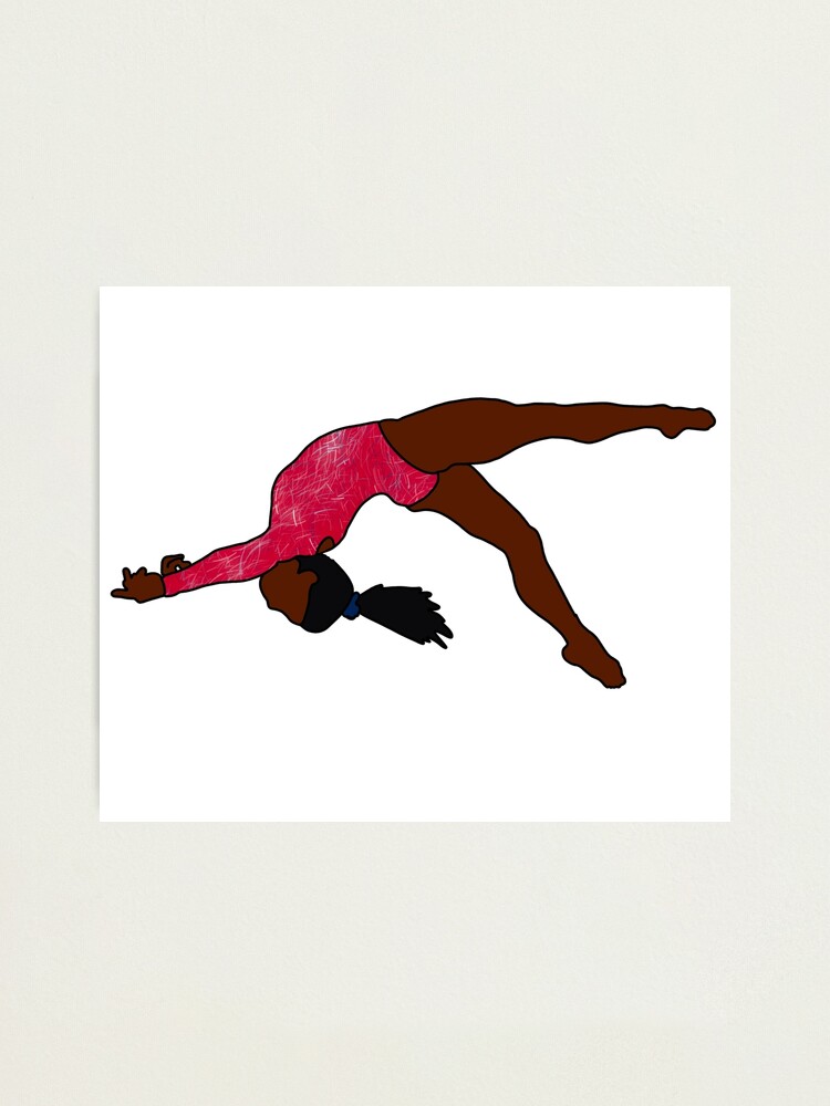 "Simone Biles Gymnastics Drawing" Photographic Print for Sale by ...